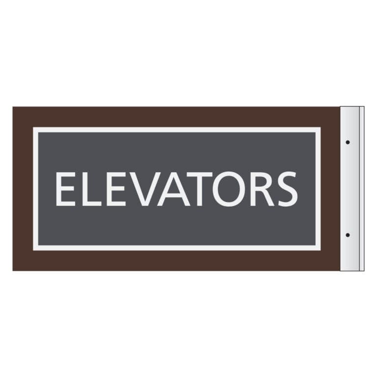 Double-sided Projection Mount Elevator Sign with Metal Bracket ...