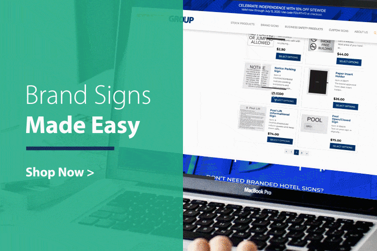 Hotel Signs, ADA Signs & Retail Store Signs