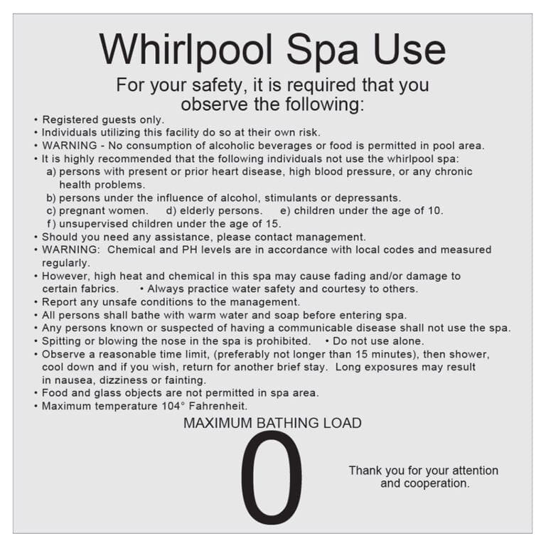 Whirlpool Rules Sign - Identity Group