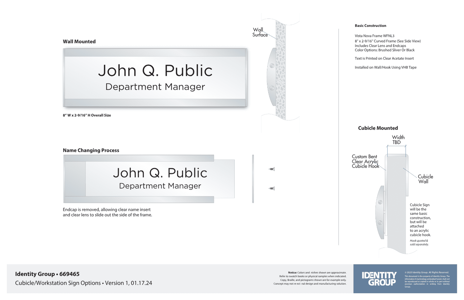 Workstation Signage | Cubicle Name Places, Office Signs